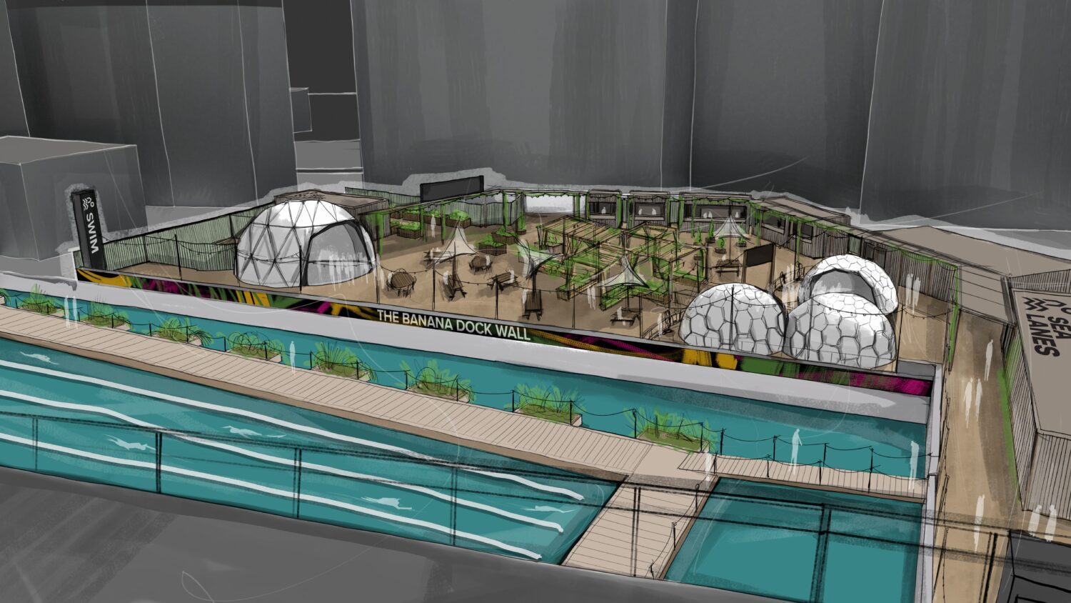 Canary Wharf's proposals for new outdoor swimming pool green lit ...